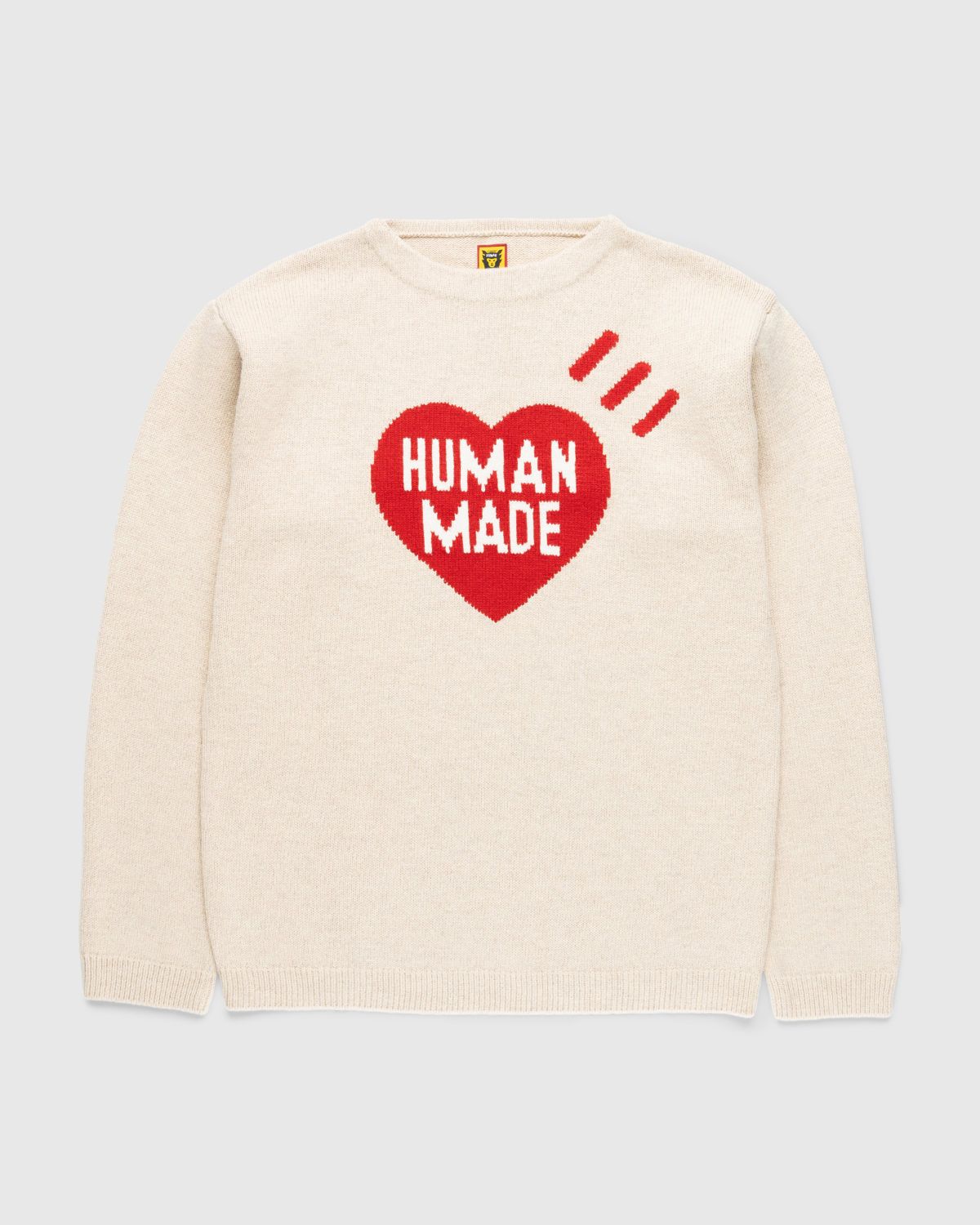 Human Made – Heart Knit Sweater Beige | Highsnobiety Shop