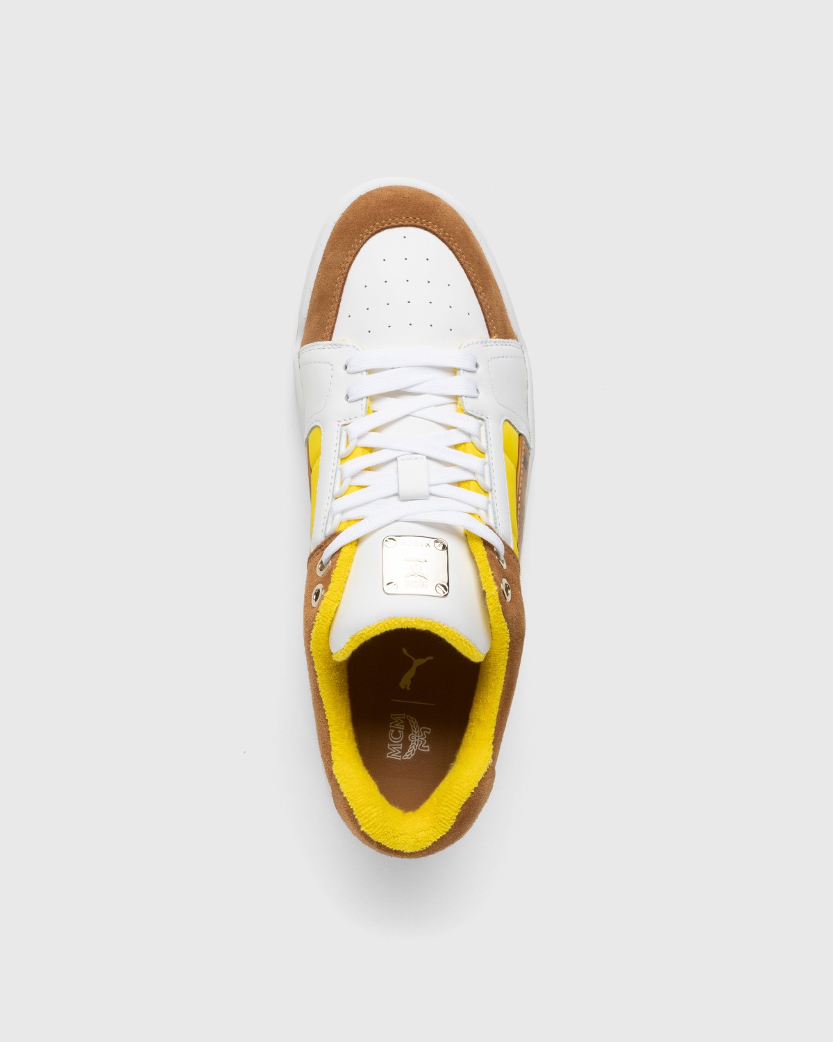 Puma x MCM – Slipstream Lo White/Yellow | Highsnobiety Shop