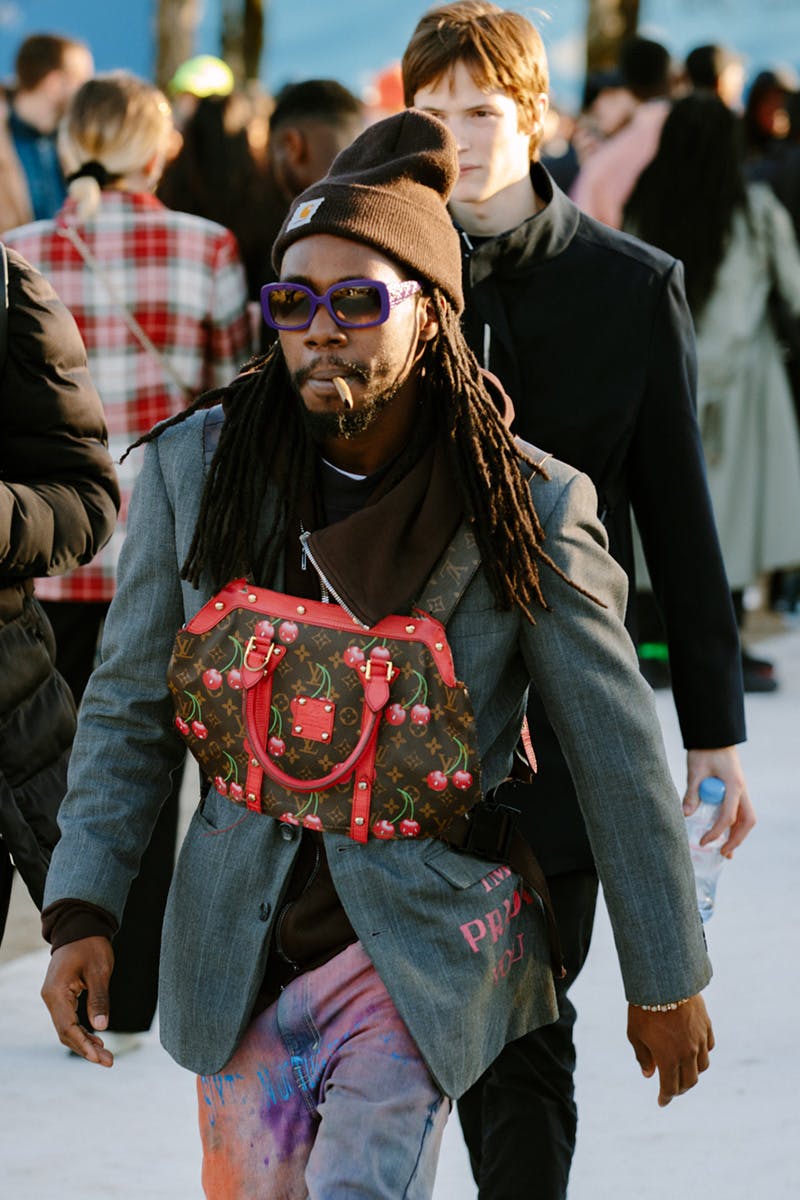 Street Style at Louis Vuitton's FW20 Show Brings All the Monograms Out