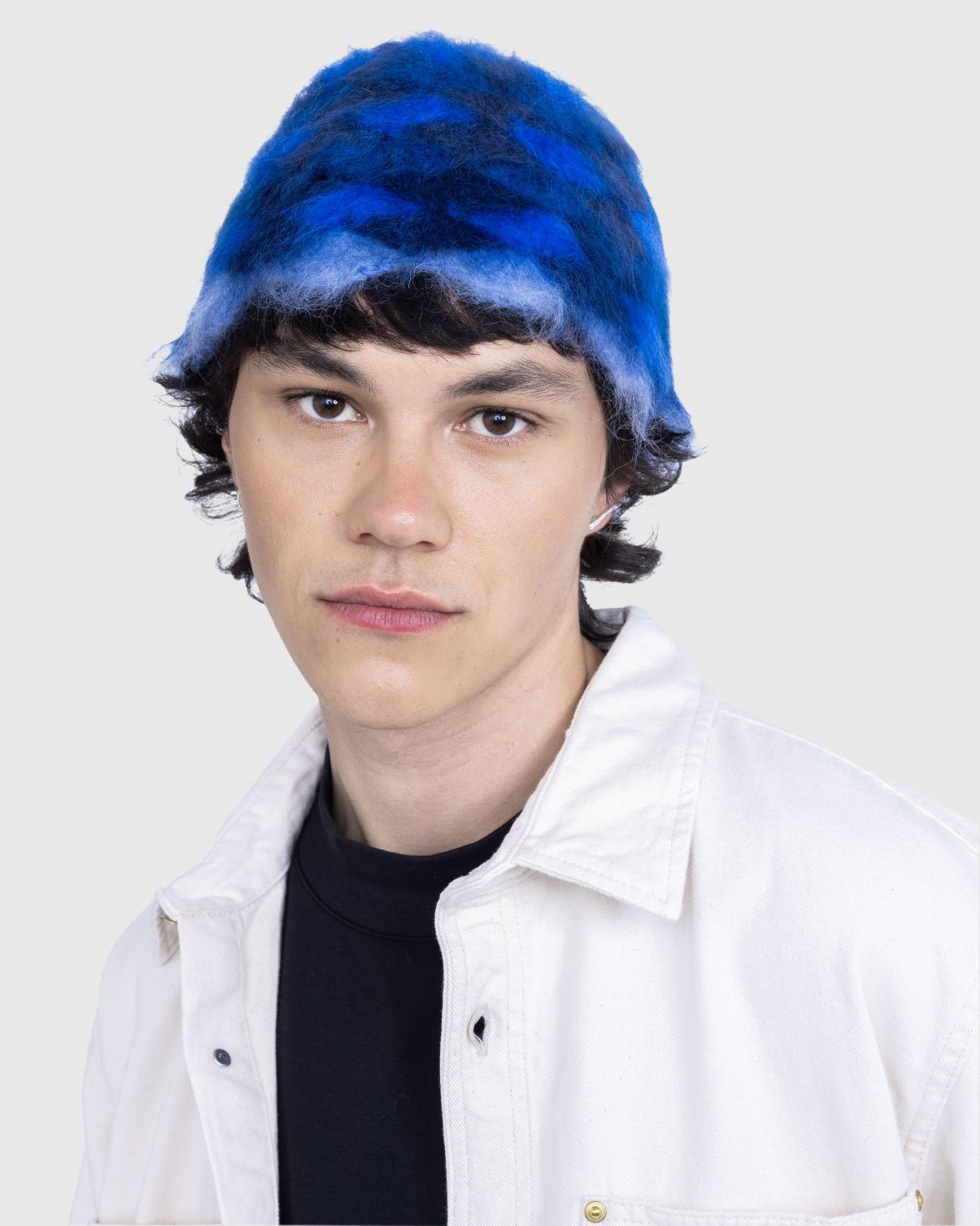 SSU – Brushed Mohair Seashell Bucket Hat Merlin Blue | Highsnobiety Shop