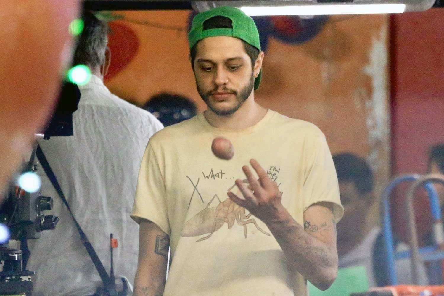 Pete Davidson's 'lil Goyard Bag Flex on Set of 'Wizards!'