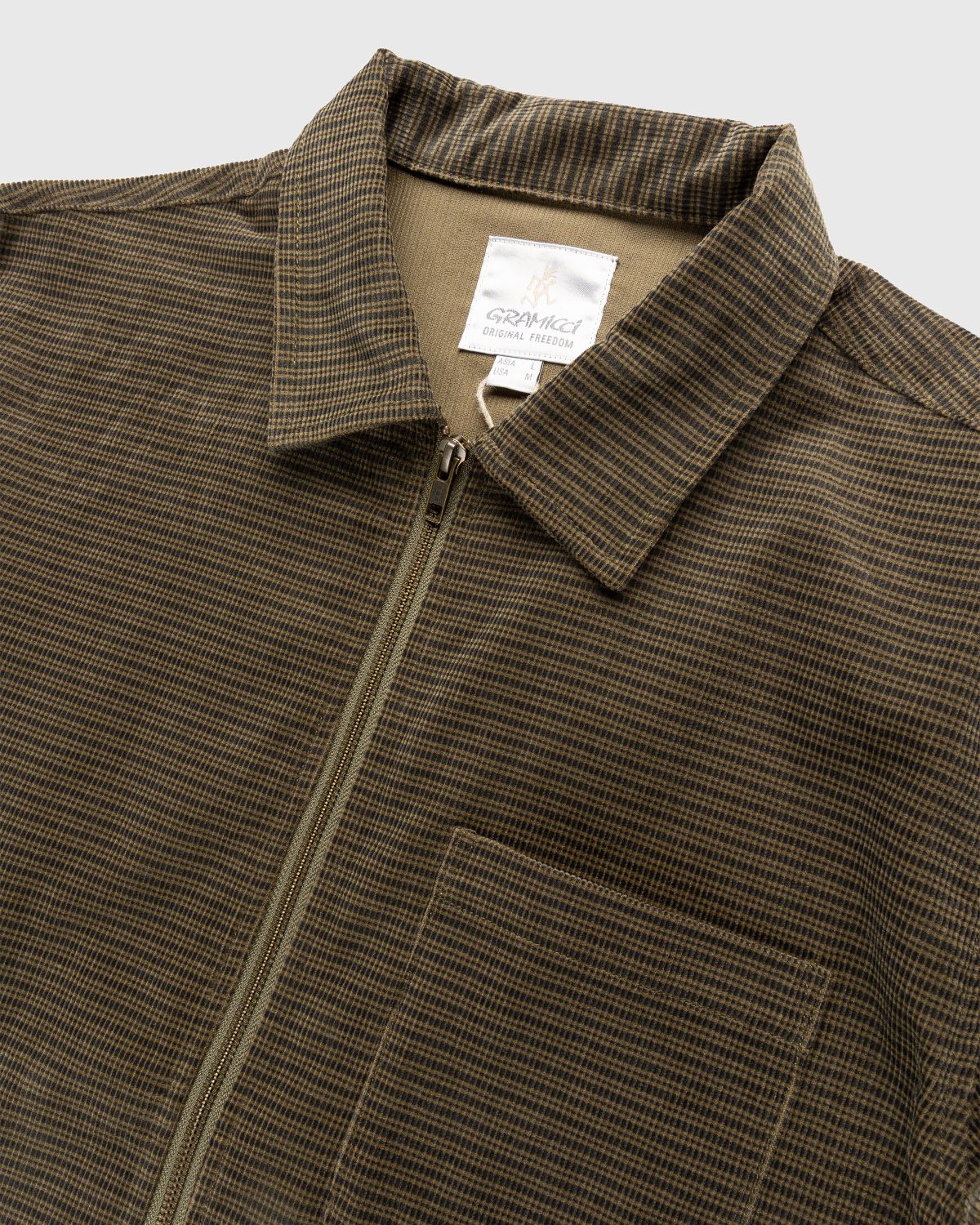 Gramicci – Grid Cord Zip Shirt Olive | Highsnobiety Shop