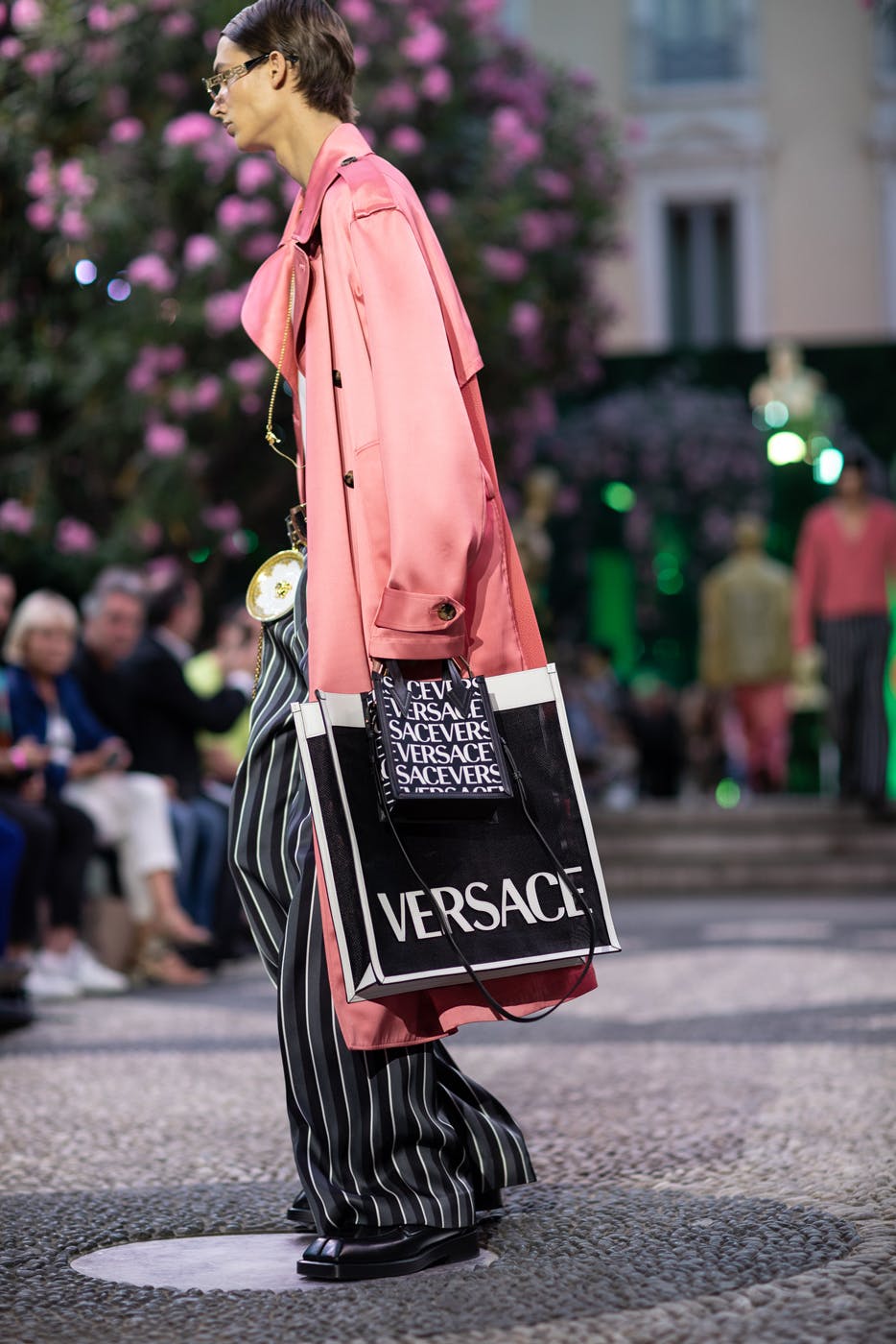 Versace SS23 Men's Collection Runway Show With Vase Accessories