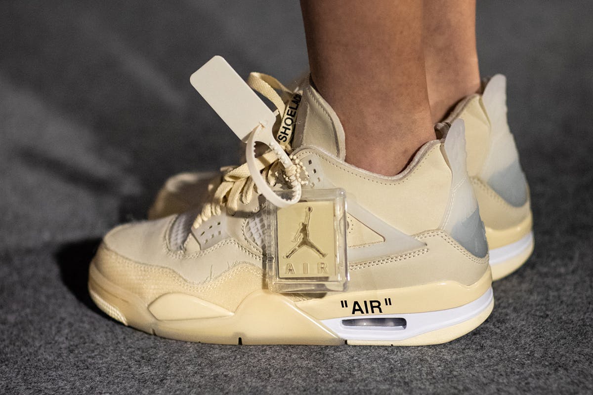 Virgil Abloh's Off-White x Nike Air Jordan 4s Auction For $187K