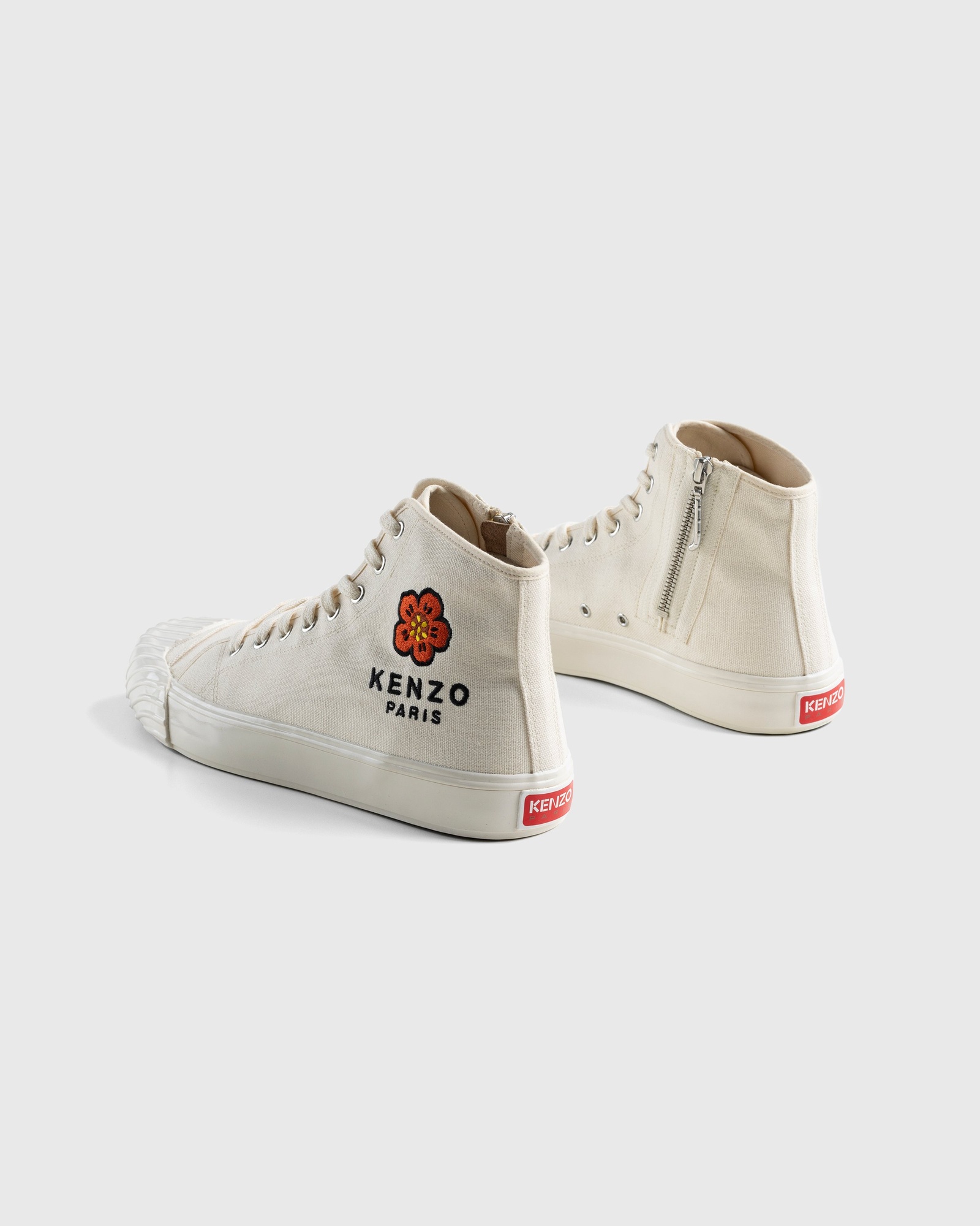 Kenzo – Boke Flower High-Top Sneaker Cream | Highsnobiety Shop