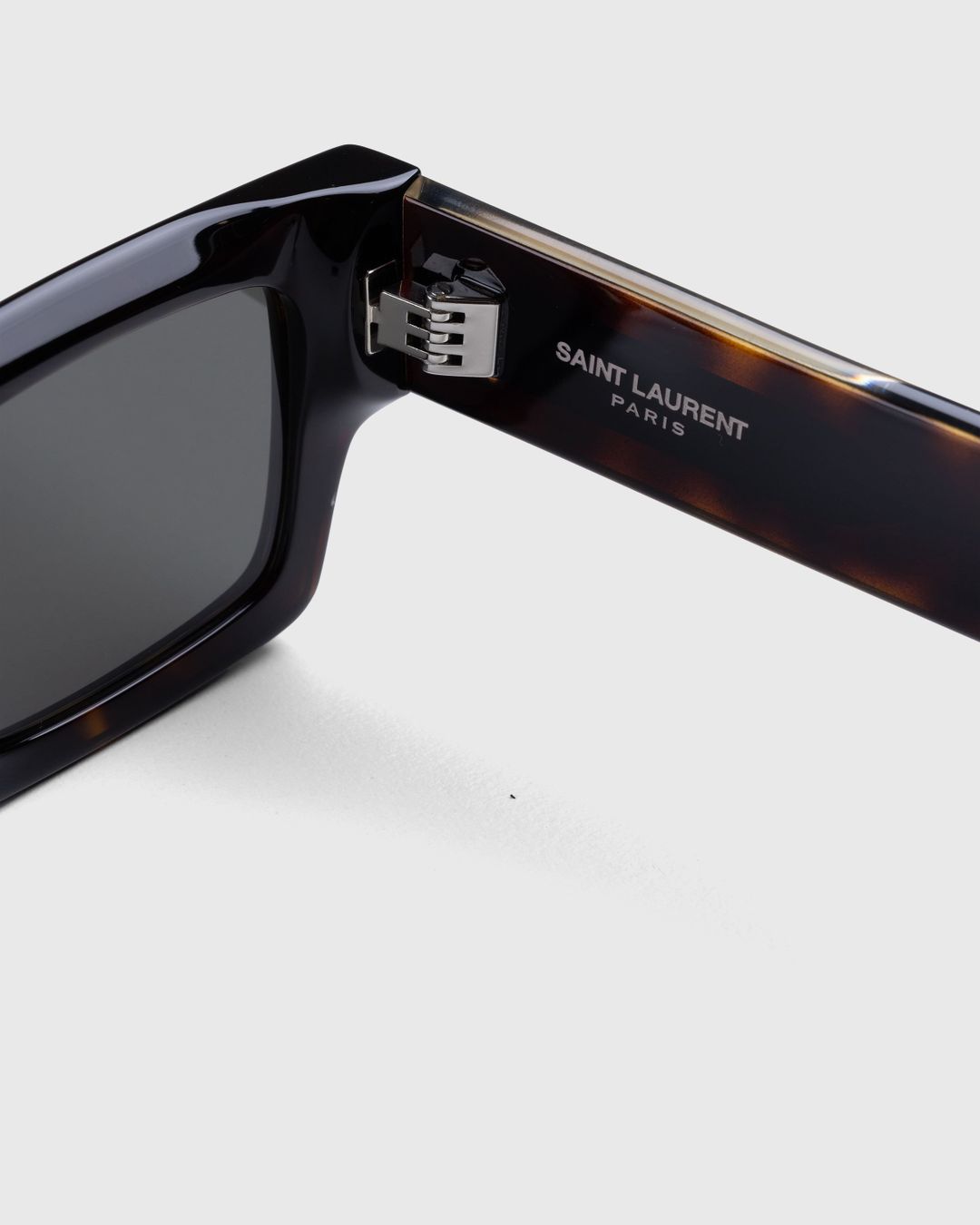 Saint Laurent – SL 572 Square Frame Sunglasses Havana/Crystal/Grey | Highsnobiety Shop