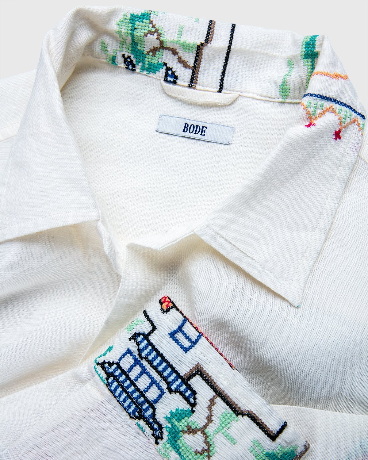 Bode – One of a Kind Linen Embroidered Tableau Ecru | Highsnobiety Shop