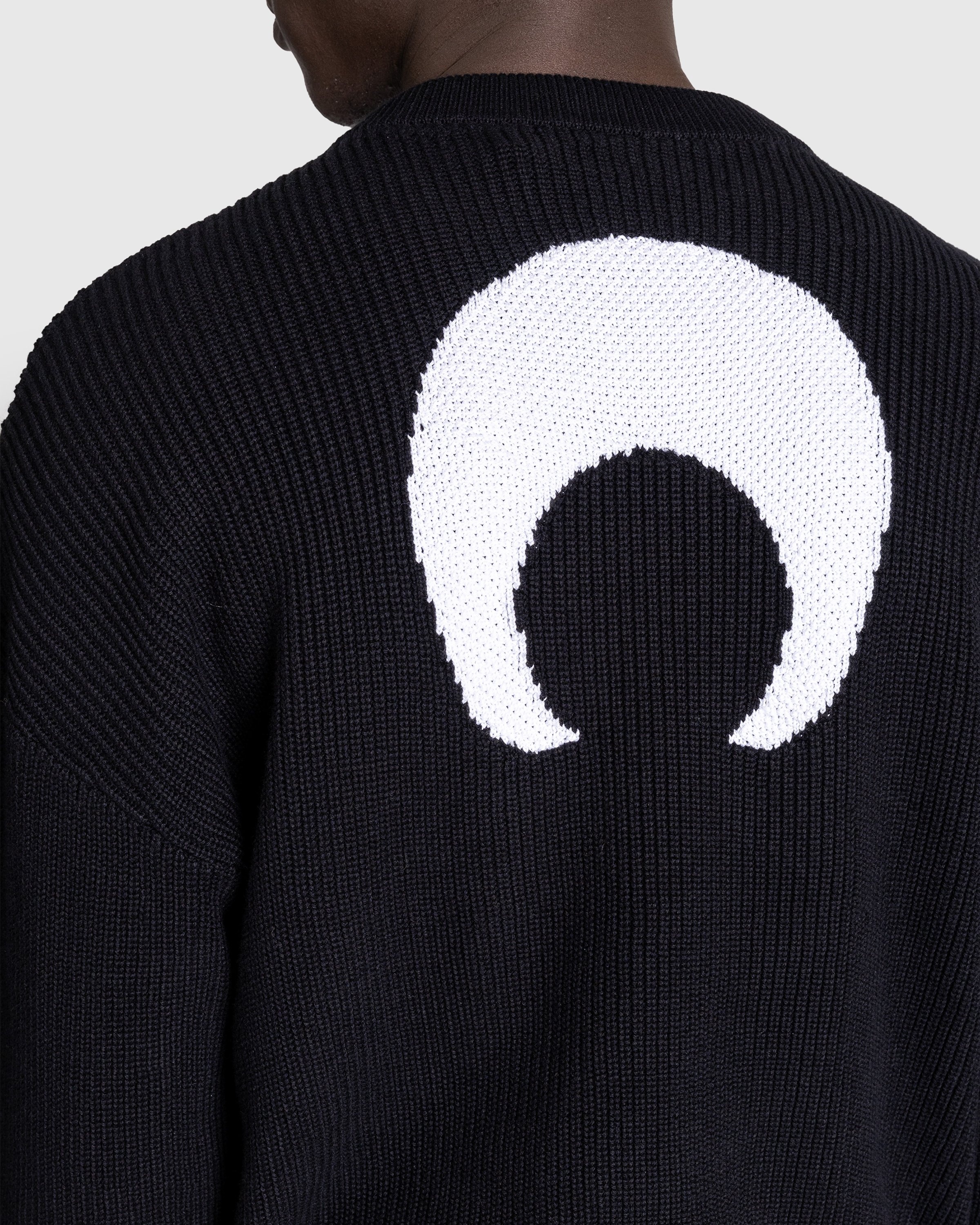 Marine Serre – Core Knit Crewneck Pullover Black | Highsnobiety Shop