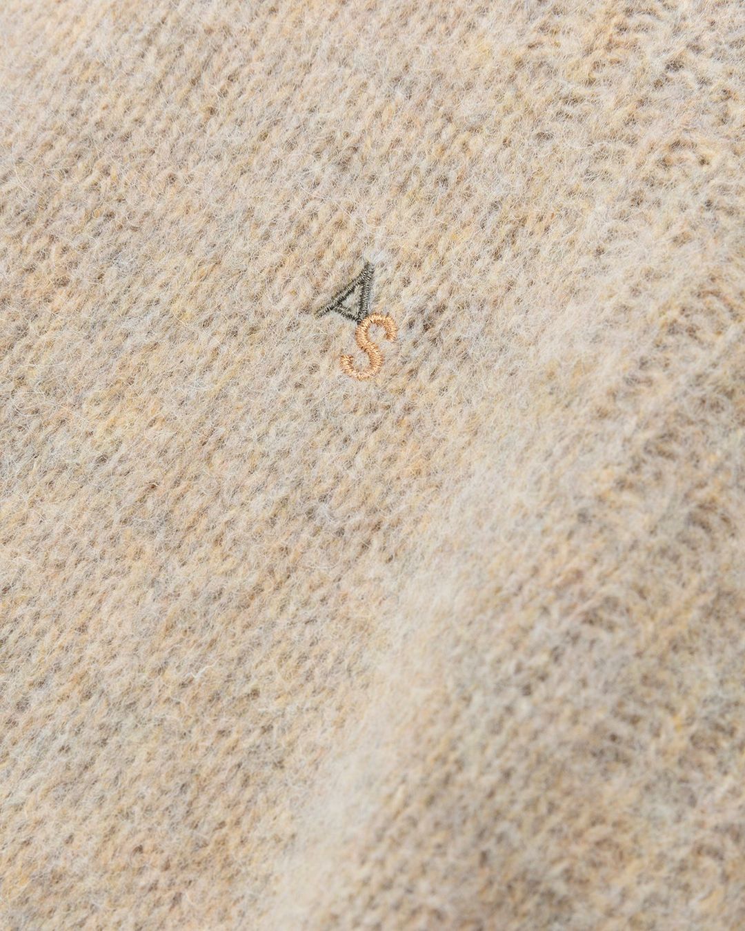 Acne Studios – Brushed Wool Crewneck Sweater Toffee Brown ...